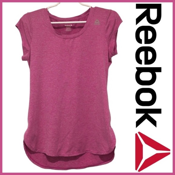 Reebok | Tops | Reebok Athletic Short Cap Sleeve Top Speedwick Logo ...